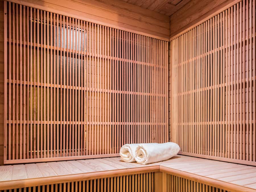 Sauna, banheira de hidromassagem, banho turco