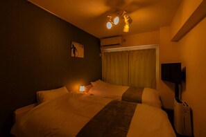 Apartamento (Private) | 2 quartos, cortinas/cortinados opacos, ferro/tábua de engomar 