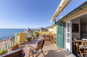 Apartamento, 1 quarto, vista para o mar | Sacada