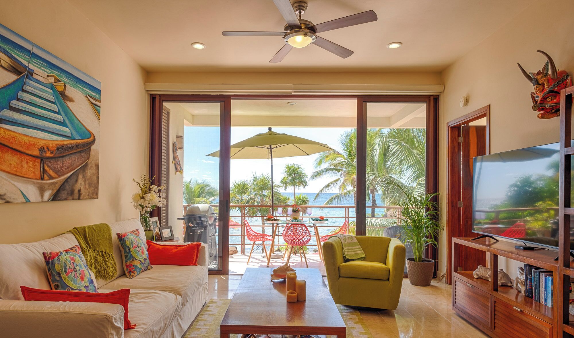 Nuevo Condominio Frente Al Mar En El Segundo Piso Con Piscina, Vista Al Caribe, Aire Acondicionado Y Wifi. - Akumal