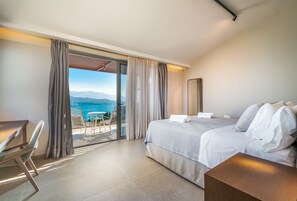 Cobertura lua de mel, vista para o mar | 1 quarto, roupas de cama de algodão egípcio, roupas de cama premium