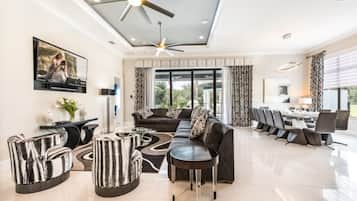 Villa (1 Bedroom) | Sala | TV de ecrã plano, videojogos
