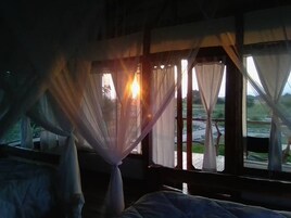 Chalé, vista para a montanha, junto à montanha | 1 quarto, roupa de cama fornecida