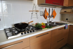 Casa, 2 quartos, sacada, vista para a cidade | Cozinha privada