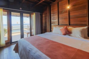 Quarto casal, vista para o mar | Espaço de trabalho para notebook, Wi-Fi de cortesia