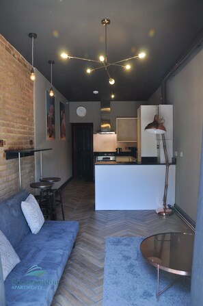 Apartamento | Sala de estar | Smart TV, Netflix, serviços de streaming