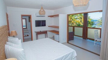 Suíte júnior com vista mar | Frigobar, cofres nos quartos, Wi-Fi de cortesia, roupa de cama