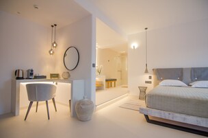 Quarto casal superior, 1 cama Queen | Roupas de cama de algodão egípcio, roupas de cama premium, frigobar