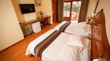 1 quarto, roupas de cama premium, frigobar, cofres nos quartos