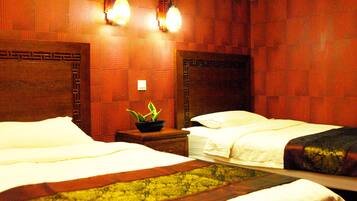 1 quarto, roupas de cama premium, cofres nos quartos
