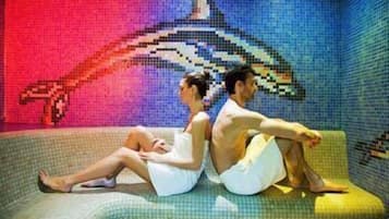 Sauna, banheira de hidromassagem, banho turco, hidroterapia