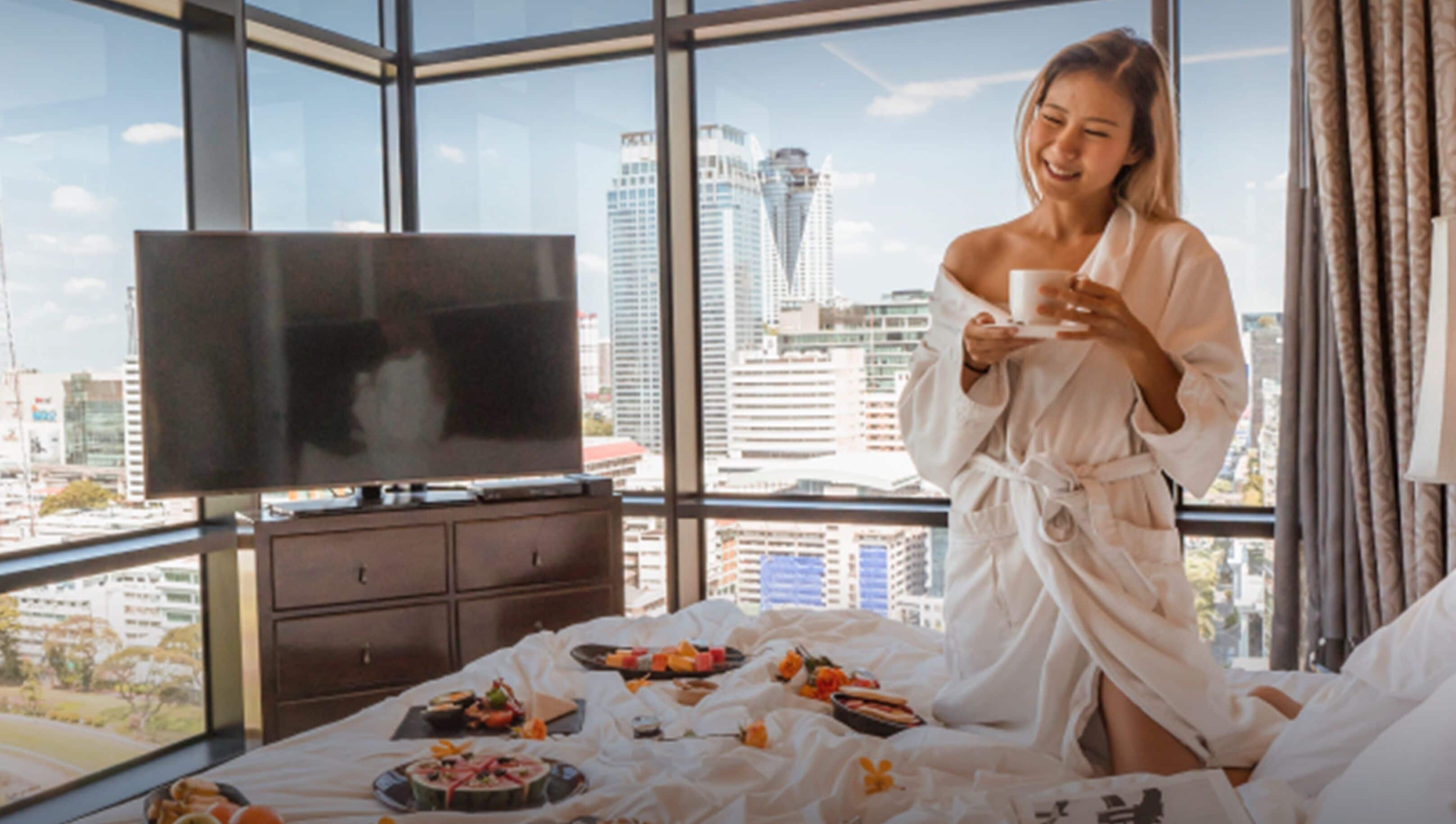 Café da manhã com buffet todos os dias (THB 1118 por pessoa) 