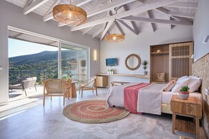 Estúdio Superior, vista para o mar | Cofre no quarto, Wi-fi grátis, roupa de cama fornecida 