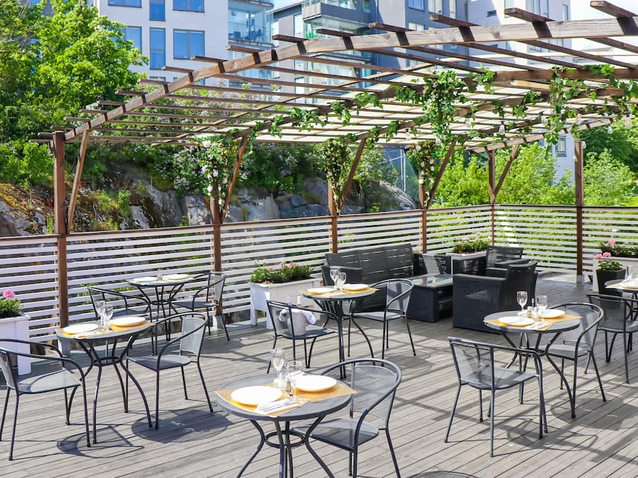 Terraço no piso superior