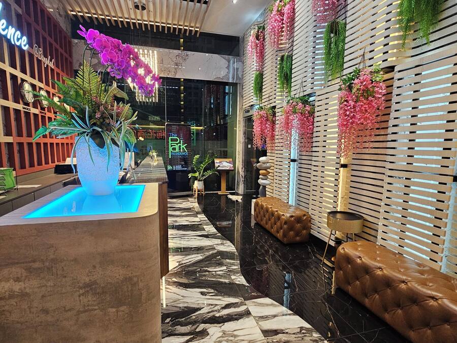 Área de estar no saguão