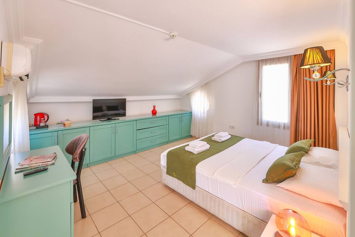 Penthouse Panorâmica, 2 quartos, kitchenette, vista para o mar | Roupa de alta qualidade, Wi-fi grátis 