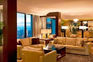 Suite Presidencial, 1 cama king-size | Sala | Smart TV de 50 polegadas com canais digitais, televisor 