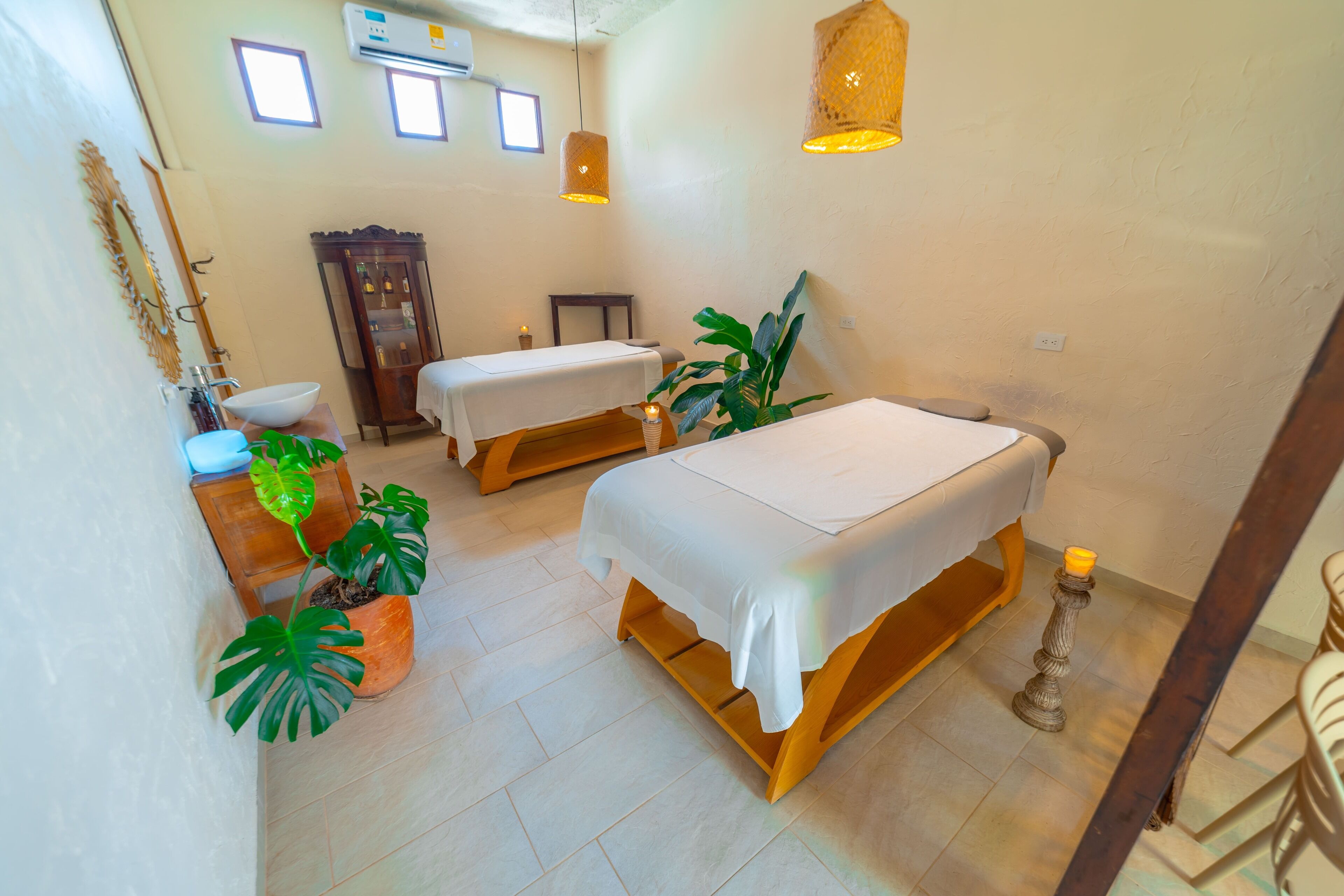Salas para tratamentos a dois, banho turco/hammam, tratamentos faciais
