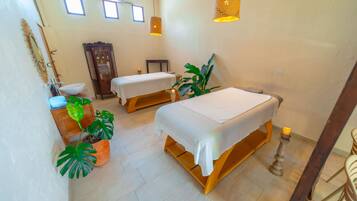 Salas para tratamentos a dois, banho turco/hammam, tratamentos faciais