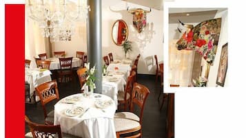 Pequenos-almoços, almoços, jantares servidos, cozinha francesa