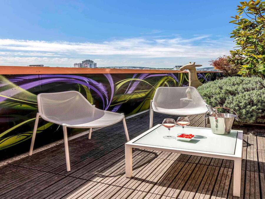 Terraço no piso superior