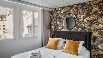 Apartamento Deluxe, 1 quarto (Accès uniquement par escalier) | 1 quarto, roupa de alta qualidade, com decoração personalizada