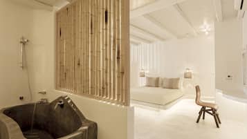 Suite Premium, 1 quarto, acesso à piscina | Roupa hipoalergénica, cofre no quarto, secretária