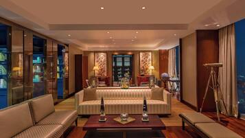 Suite Presidencial, 1 cama de casal | Sala | Televisor LCD, Netflix, base para iPod, base para leitor de MP3