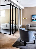 Suíte real, 1 cama King | Roupas de cama de algodão egípcio, roupas de cama premium