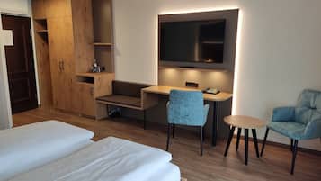 Quarto Duplo Comfort | Roupa hipoalergénica, minibar, secretária, quartos insonorizados