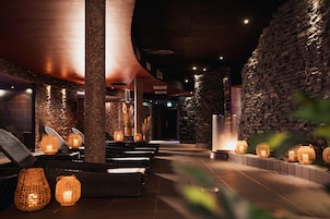 Sauna seca, tratamentos corporais, aromaterapia, bandagem corporal
