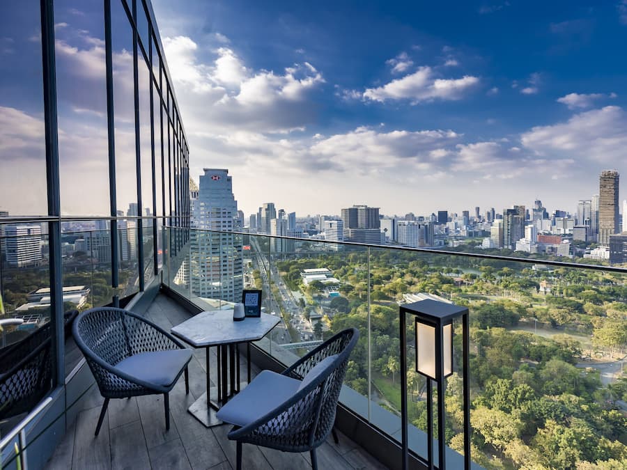 Terraço no piso superior