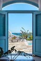 One Bedroom Suite with Private Pool and Sea View | Lençóis italianos Frette, roupa de alta qualidade, edredões de penas