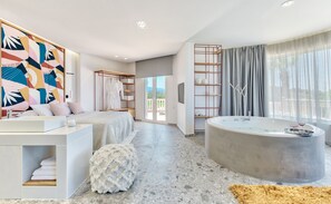 Grand Suite, Jetted Tub, Sea View  (2nd / 3rd floor) | Lençóis de algodão egípcio, roupa de alta qualidade 