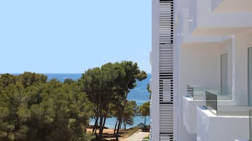 Quarto Duplo, varanda, vista parcial para o mar | Vista do quarto