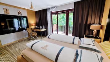 Quarto casal conforto, 1 quarto | 1 quarto, roupas de cama premium, escrivaninha