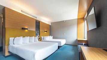 aloft, Quarto, 2 camas queen-size, não fumadores | Minibar, cofre no quarto, secretária, quartos insonorizados