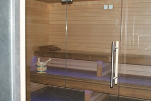 Sauna seca, banheira de hidromassagem, sauna a vapor, banho turco/hammam