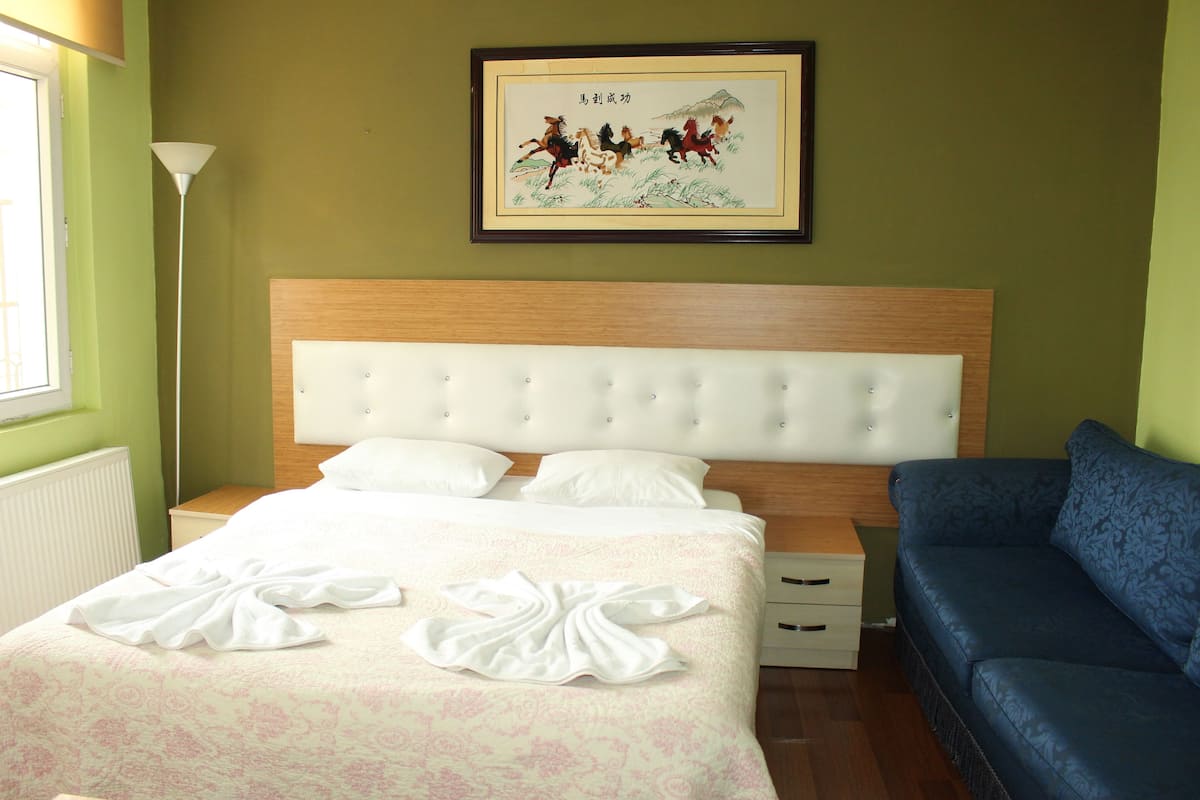 Suite-Estúdio Standard, 1 cama de casal, fumadores, Vista para a cidade | Sala | Televisor