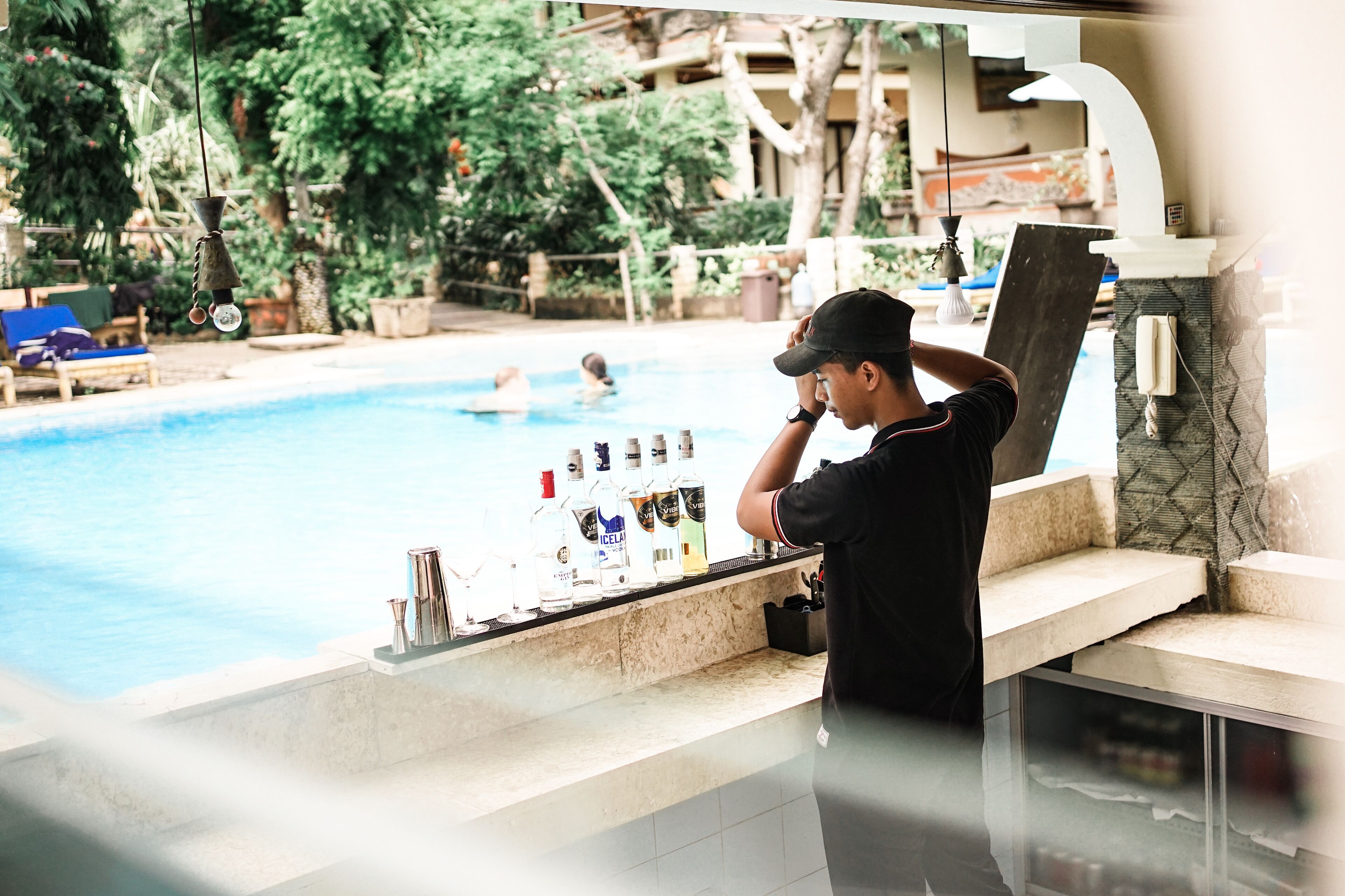 Bar à beira da piscina