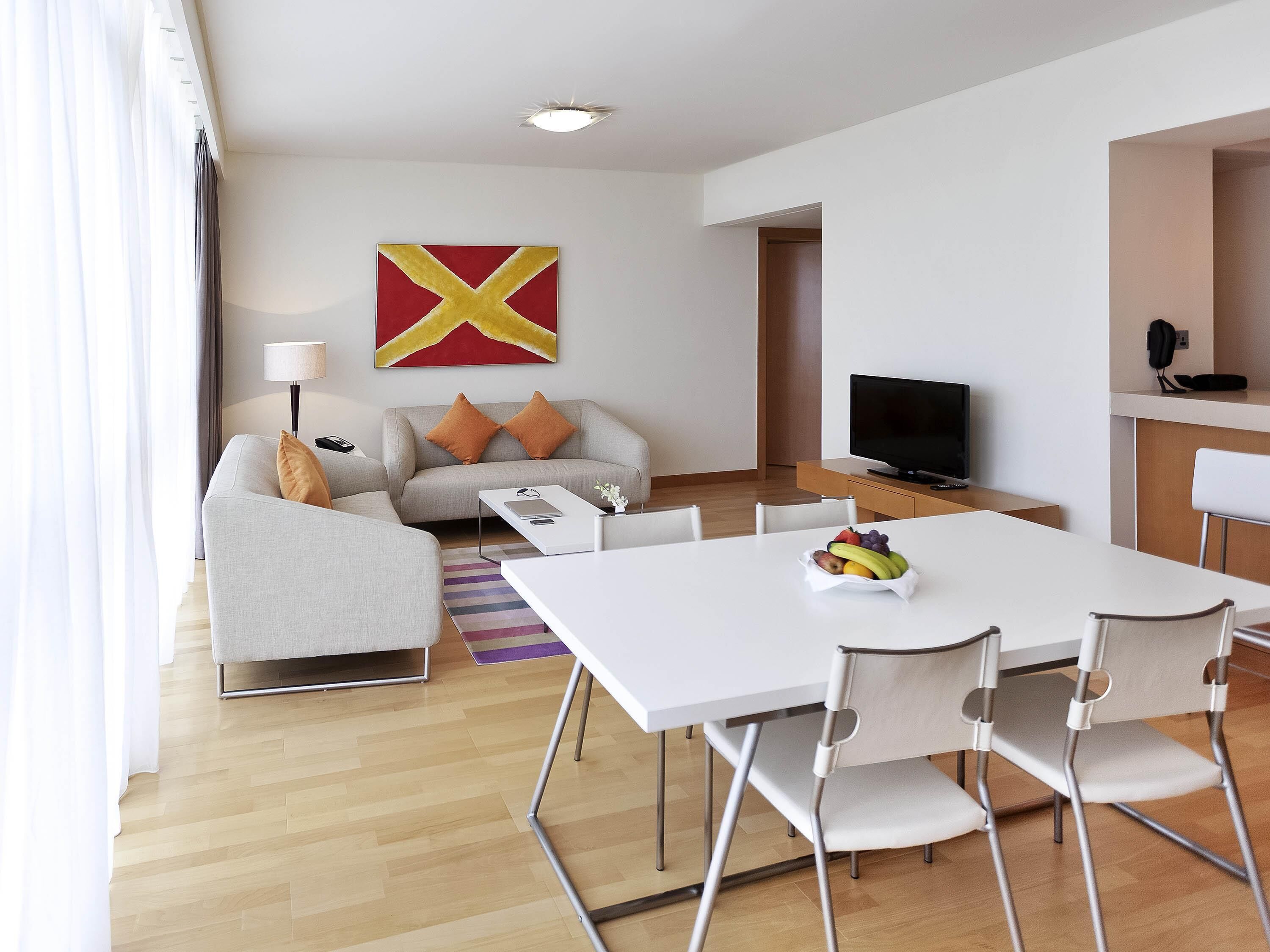 Apartamento, 1 quarto | Escrivaninha, cortinas blackout, Wi-Fi de cortesia, roupa de cama