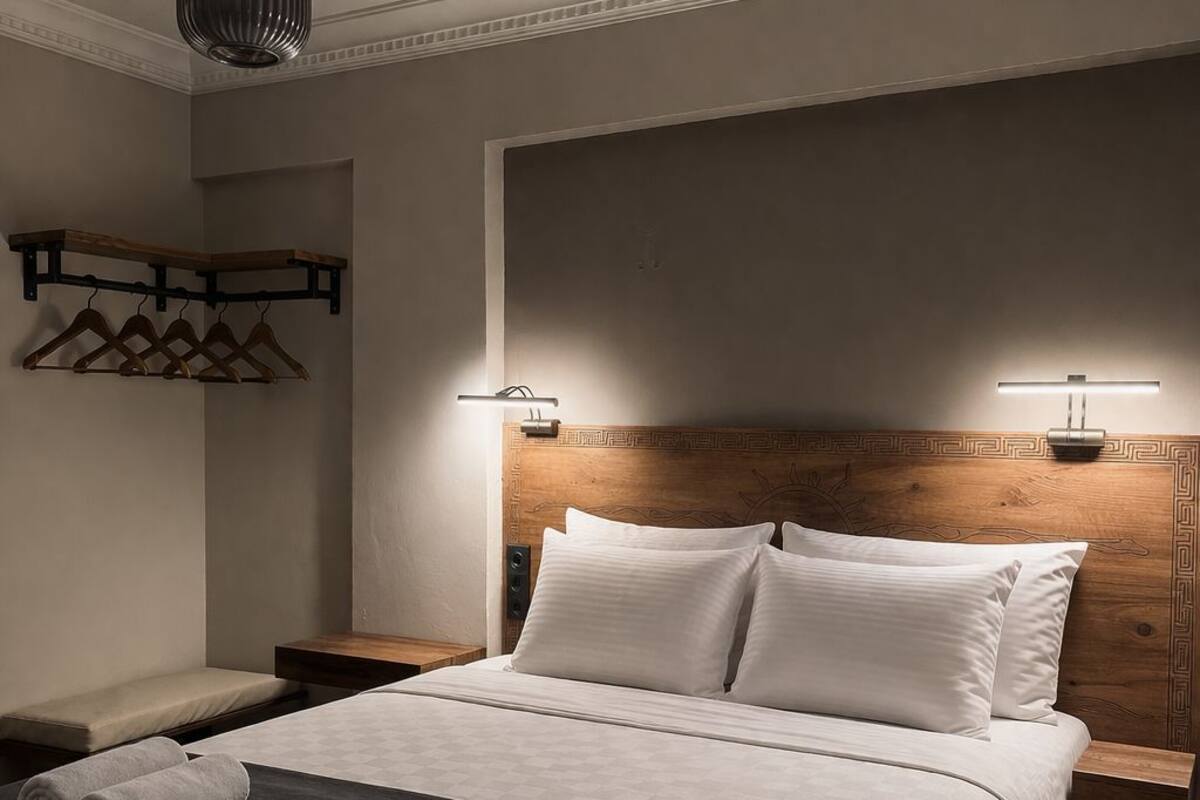 Quarto Duplo ou Twin Comfort, varanda | Roupa de alta qualidade, ferro/tábua de engomar, Wi-fi grátis