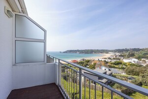 Quarto casal superior, sacada, vista para o mar | Terraço/pátio