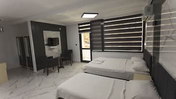Quarto triplo família | Frigobar, Wi-Fi de cortesia, roupa de cama