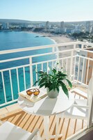 Quarto Duplo, varanda, vista para o mar | Terraço/pátio interior