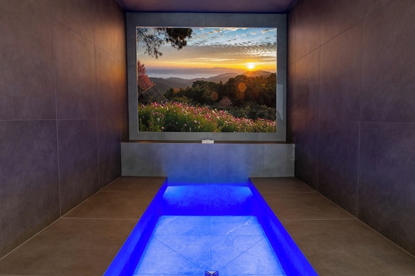 Sauna seca, banheira de hidromassagem, sauna a vapor