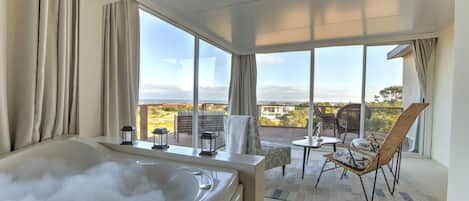Suite Panorâmica | 1 quarto, roupa de alta qualidade, edredões de penas