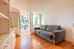 Apartamento Panorâmico, 2 quartos, vista para o mar, em frente ao mar (Atlantis) | Sala de estar