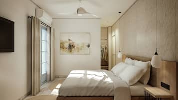 Quarto casal ou duplo superior | Camas com colchões de espuma com sistema de memória, cofres nos quartos