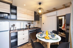 Chalé Panorâmico | Cozinha privada | Um frigorífico no espaço comum, um micro-ondas no espaço comum 